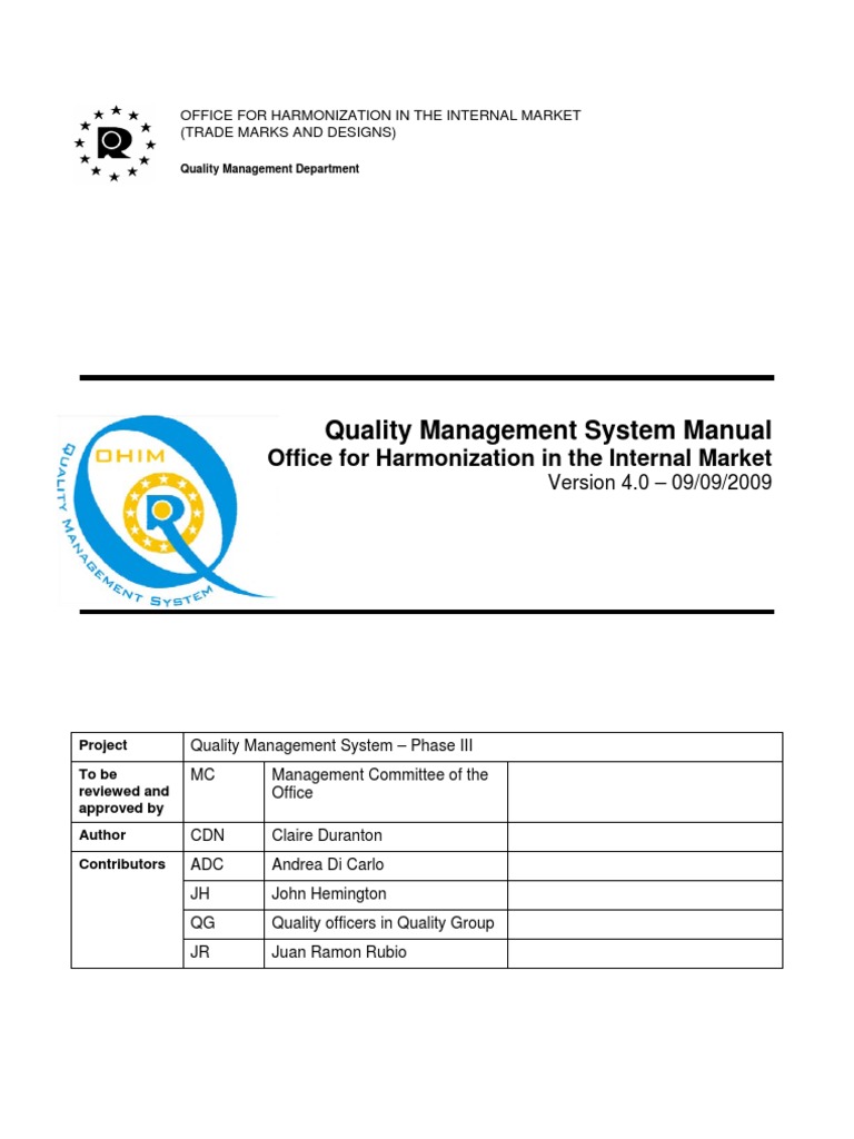 Quality Management System Manual en | PDF | Internal Audit | Audit