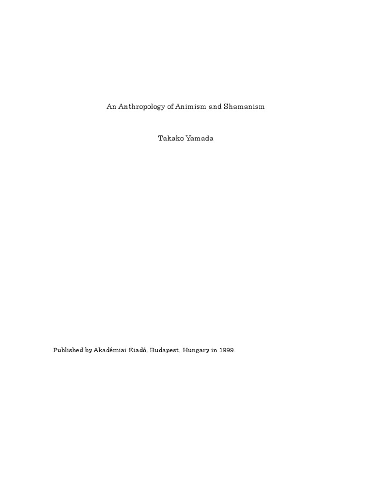 An Anthropology of Animism and Shamanism | PDF | Shamanism | Tibetan ...