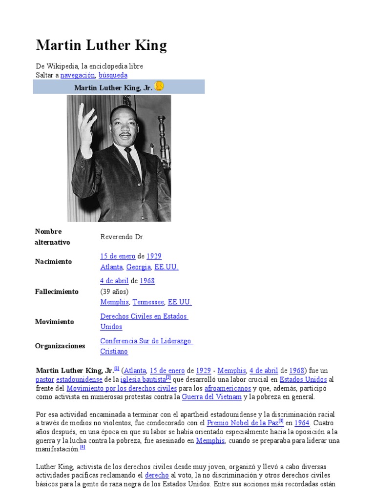 Martin Luther King | PDF | Martin Luther King hijo.