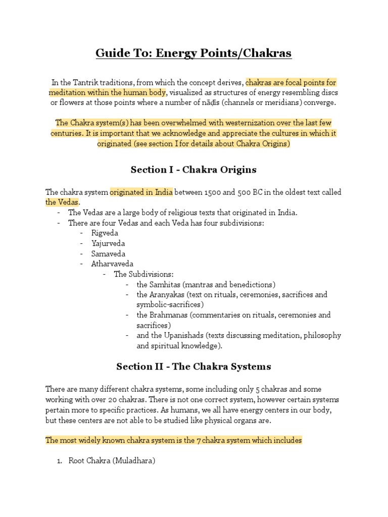 Understanding Chakras and Energy Points | PDF | Vedas | Chakra