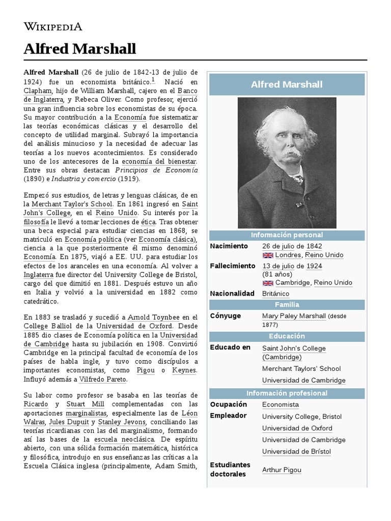 Alfred Marshall | PDF | Ciencias económicas | Economias