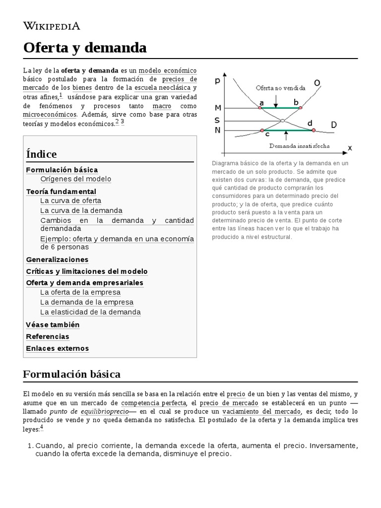 Oferta y Demanda | PDF | Oferta y demanda | Elasticidad (economía)