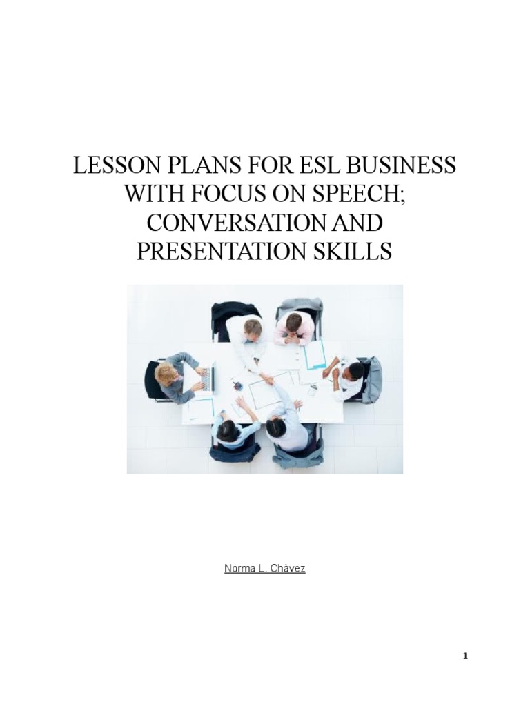 ESL Business Speech Skills | PDF | Brainstorming | Lesson Plan