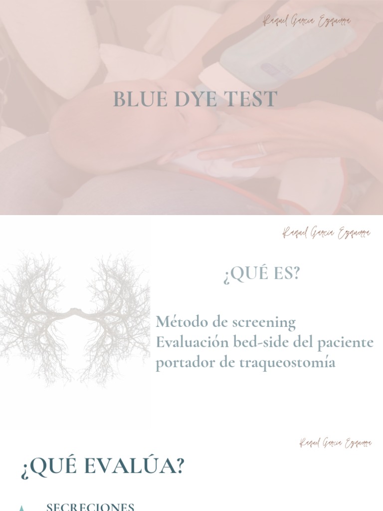 Prueba de Colorante Azul en Traqueostomía | PDF