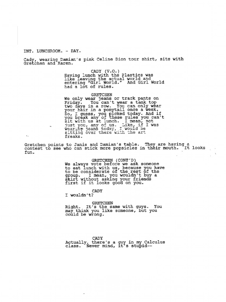 Mean Girls Gretchen Cady | PDF