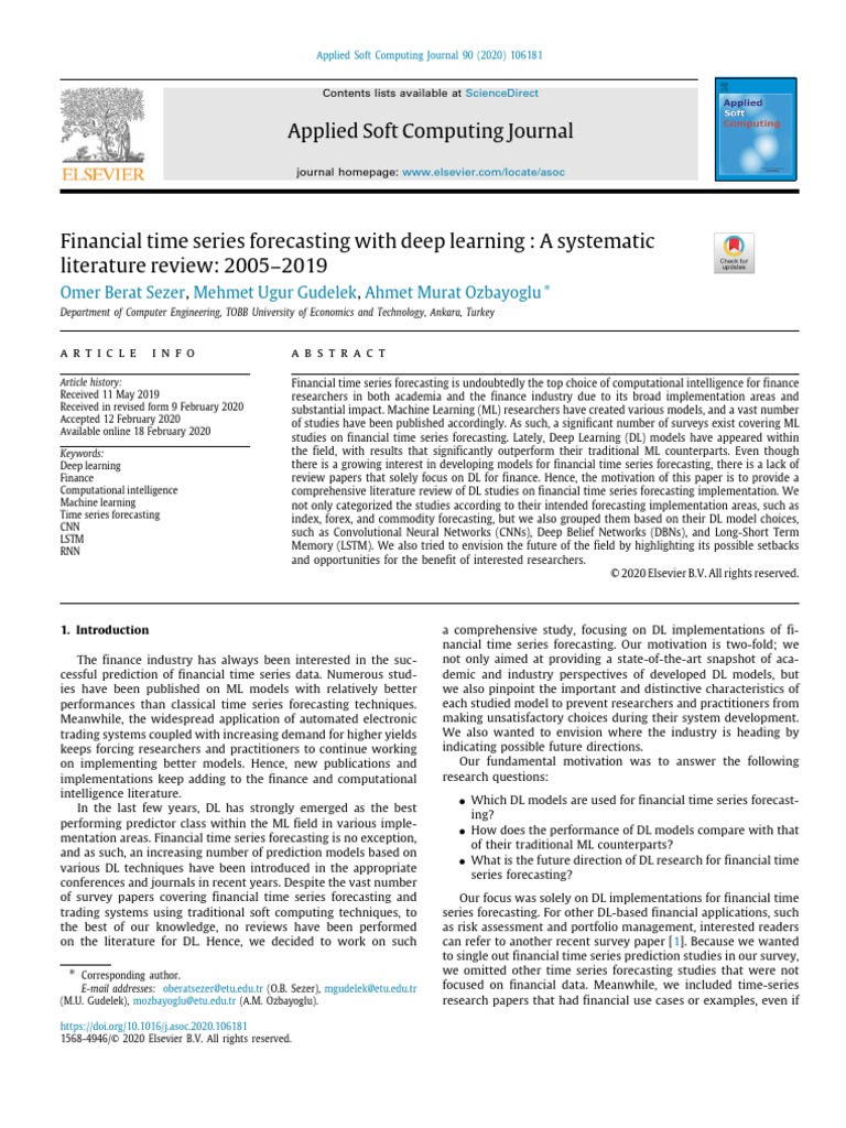 Applied Soft Computing Journal: Omer Berat Sezer Mehmet Ugur Gudelek ...