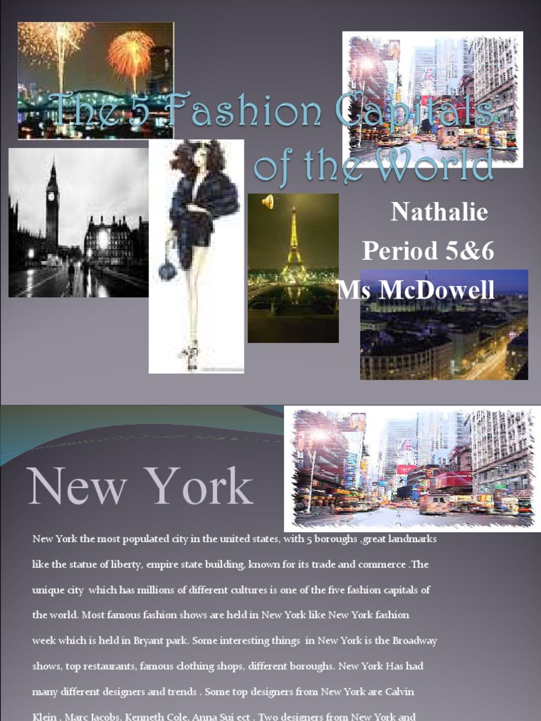 The 5 Fashion Capitals of The World New | PDF | Fashion Design | Fashion