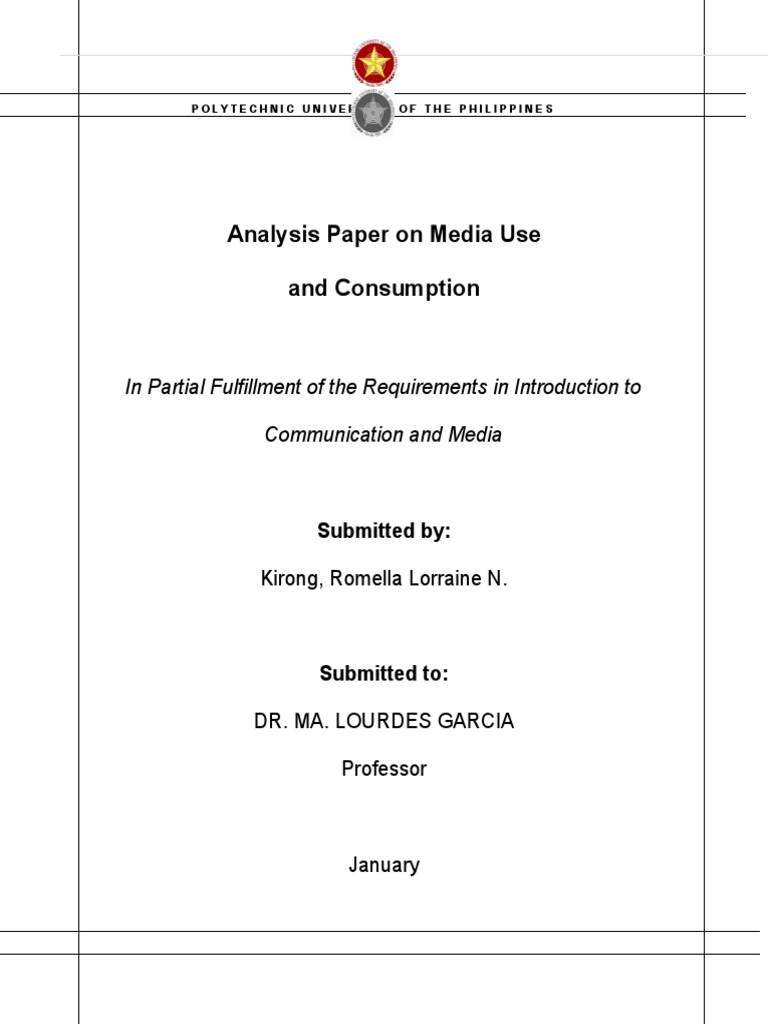 COMM - Intro - Data Analysis | PDF | New Media | Mass Media