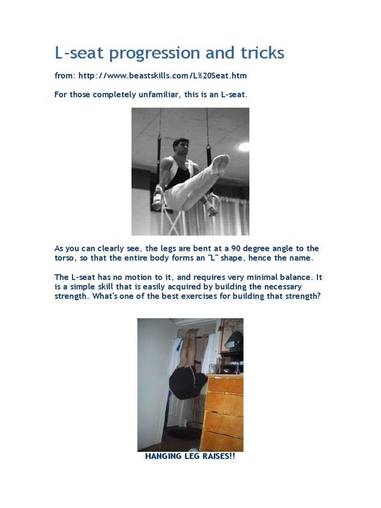 L-Seat Progression and Tricks | PDF | Finger | Sports