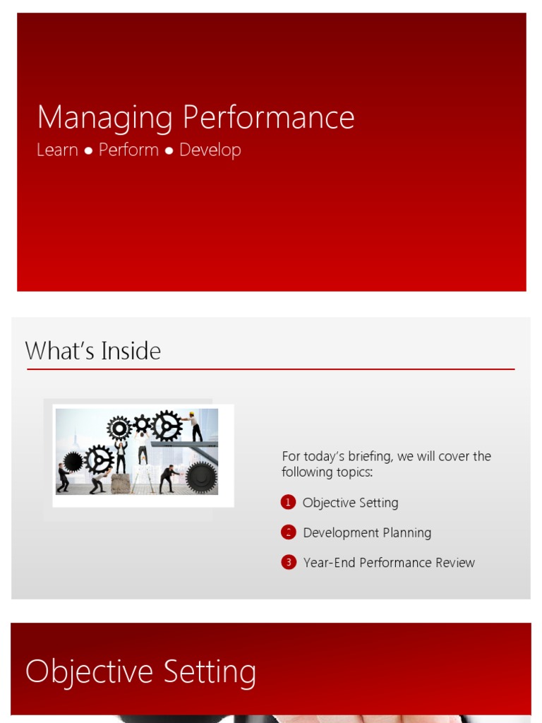 PMS Presentation Material - GOP | Download Free PDF | Performance ...