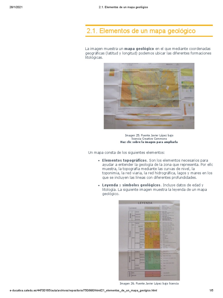 2.1. Elementos de Un Mapa Geológico | PDF | Mapa | Ciencias de la Tierra
