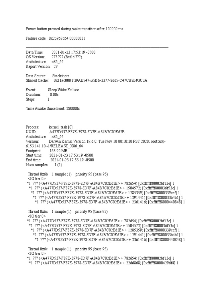 Failure | PDF | Thread (Computing) | Operating System Families