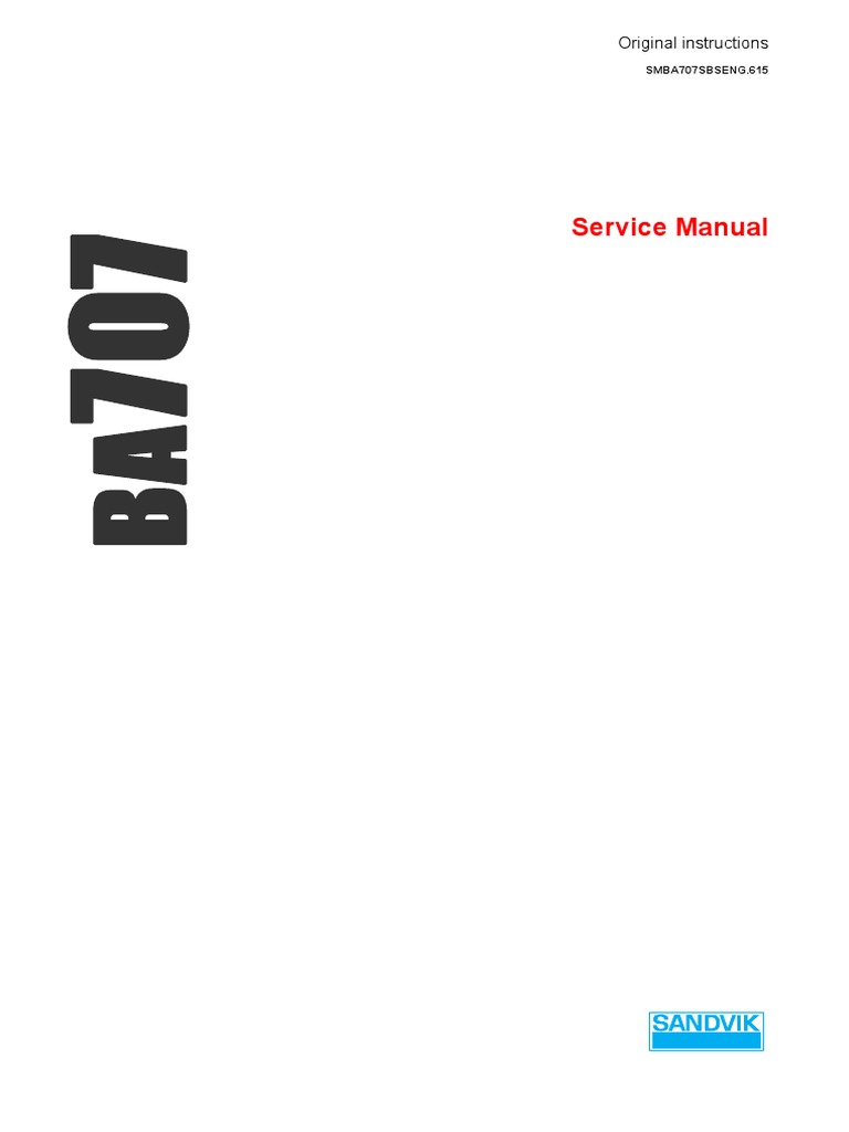BA707 Service Manual | PDF | Personal Protective Equipment | Risk