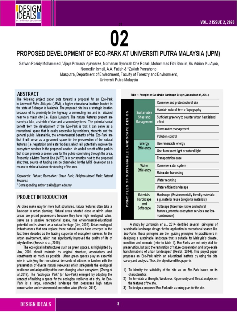 Proposed UPM Eco Park | PDF | Green Infrastructure | Sustainability