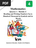 MATH Grade 4 Quarter 1 Module 1 FINAL | PDF | Learning | Numbers