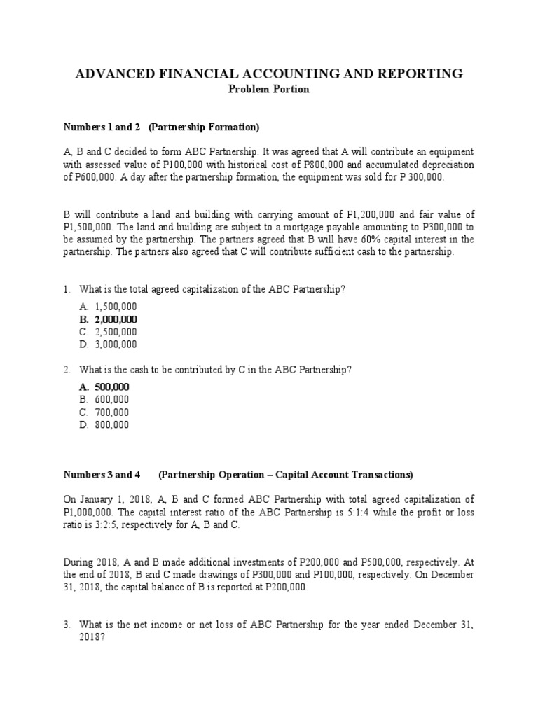 Advanced Financial Accounting | PDF | Business | Finance & Money Management