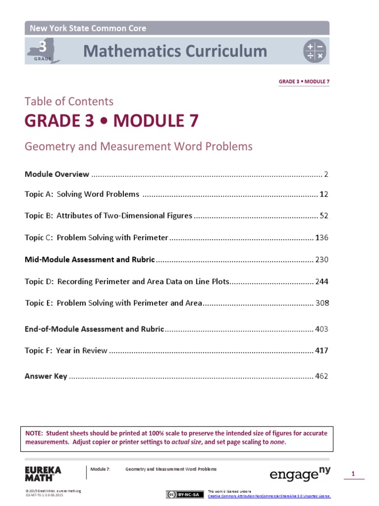 Math Grade 3 Module 7/7 | PDF | Area | Shape