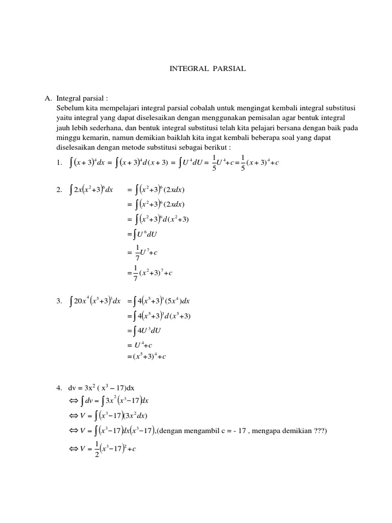 Integral Parsial | PDF