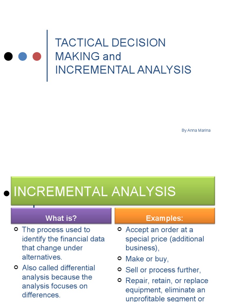 Tactical Decision Making | PDF | Cost | Prices