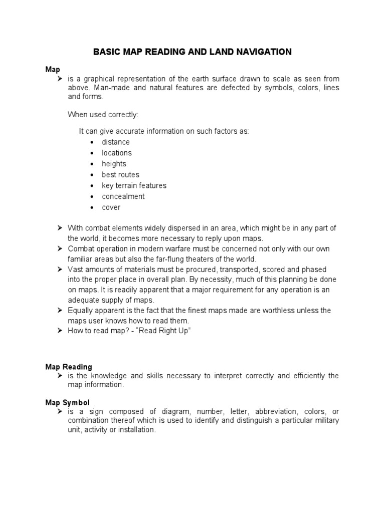 Basic Map Reading | PDF | Compass | Map