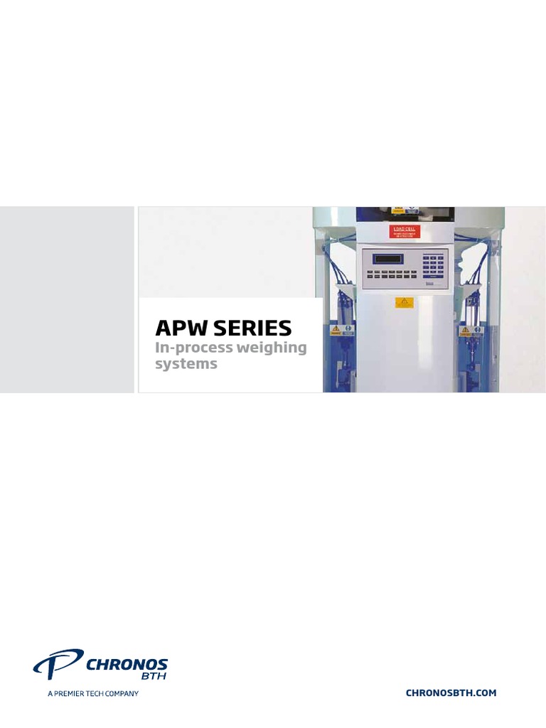Apw Series: In-Process Weighing Systems | PDF | Manufactured Goods ...