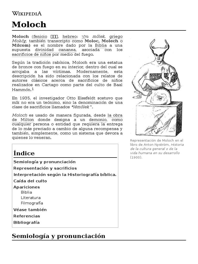 Moloch | PDF | Biblia | Religión y creencia
