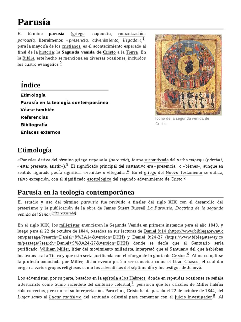 Parusía | PDF | Teología sistemática | Religiones religiosas