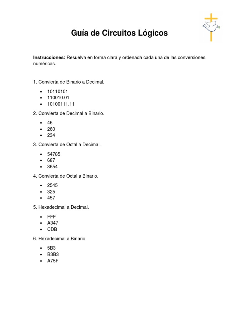 Guía de Circuitos Lógicos | PDF