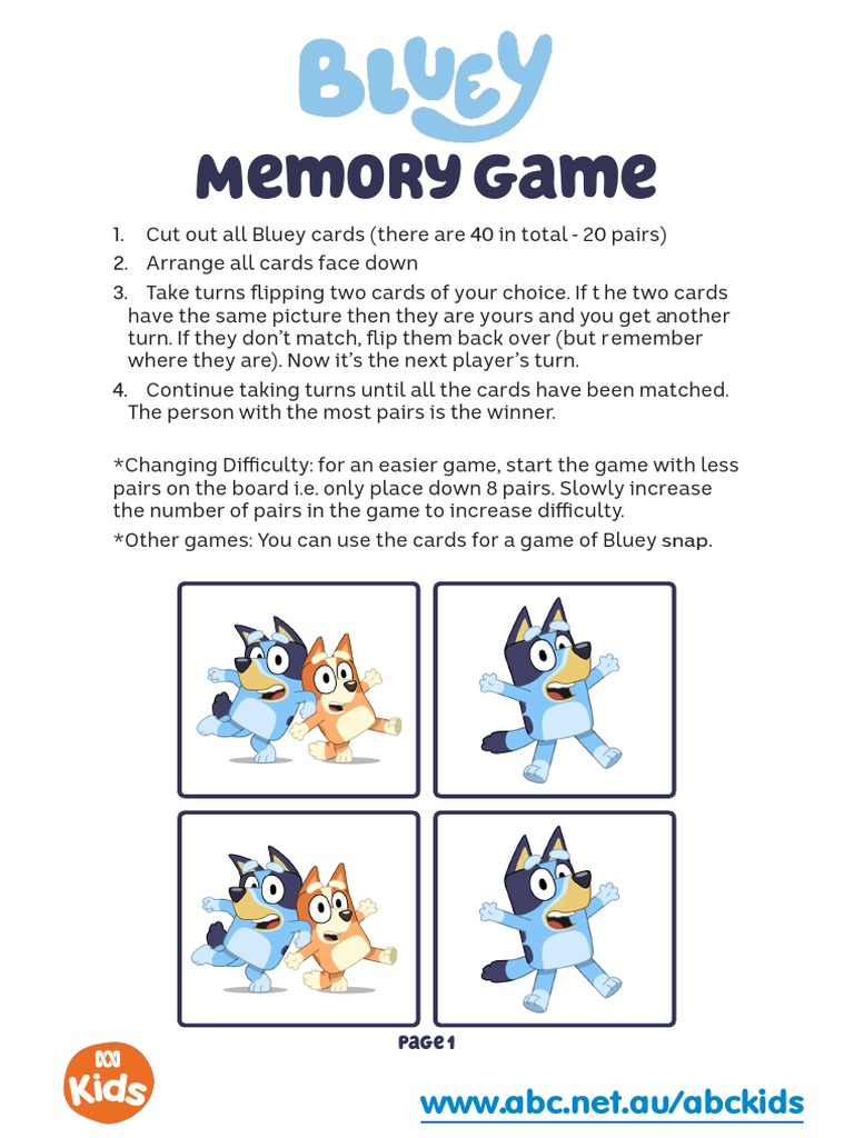 How to Play the Memory Game | PDF