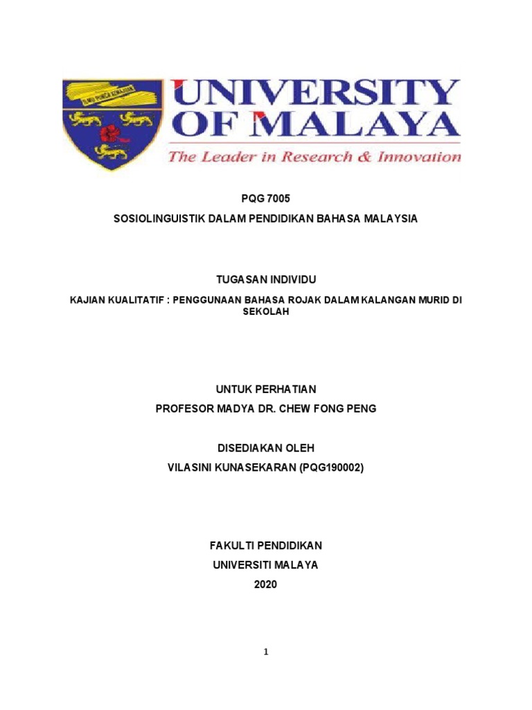 Bahasa Rojak Di Sekolah | PDF