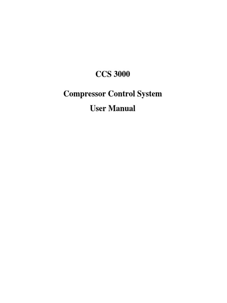 CCS 3000 Operators Manual V1.0.ENG - KK03 | PDF | Menu (Computing) | Switch
