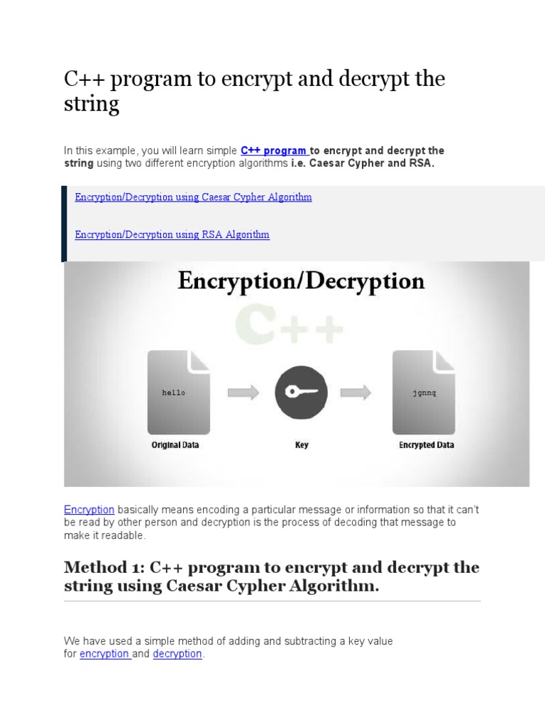 Encryption and Decryption | Download Free PDF | Cipher | Cryptography