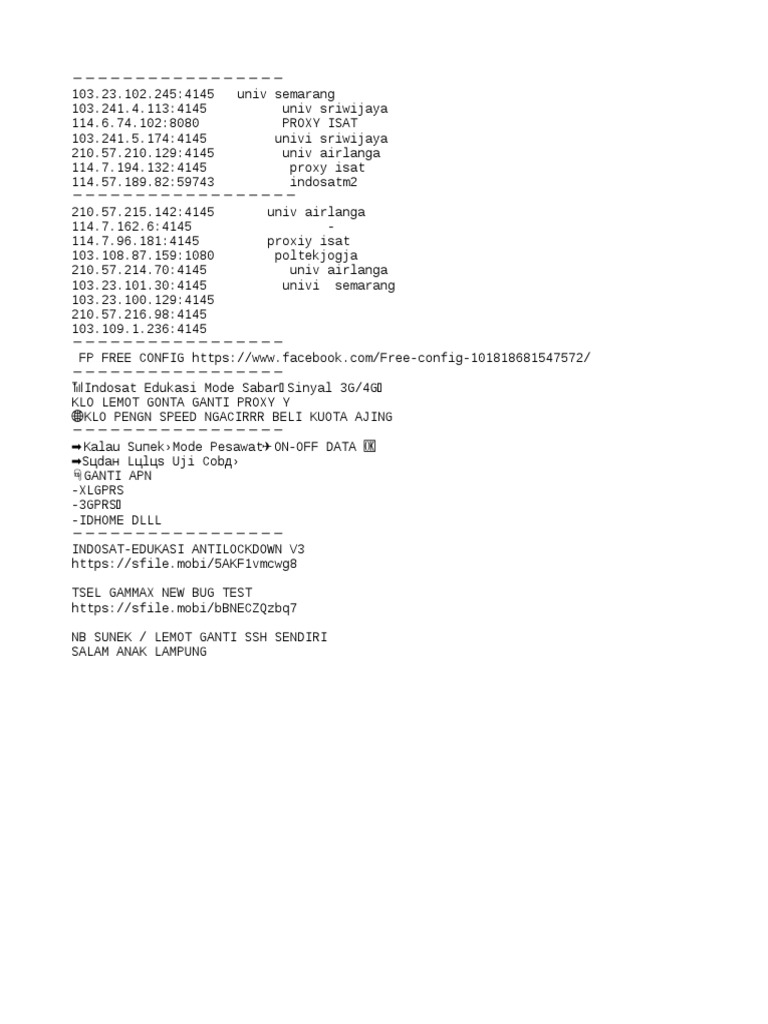 Proxy dan Tips Internet Indosat | PDF