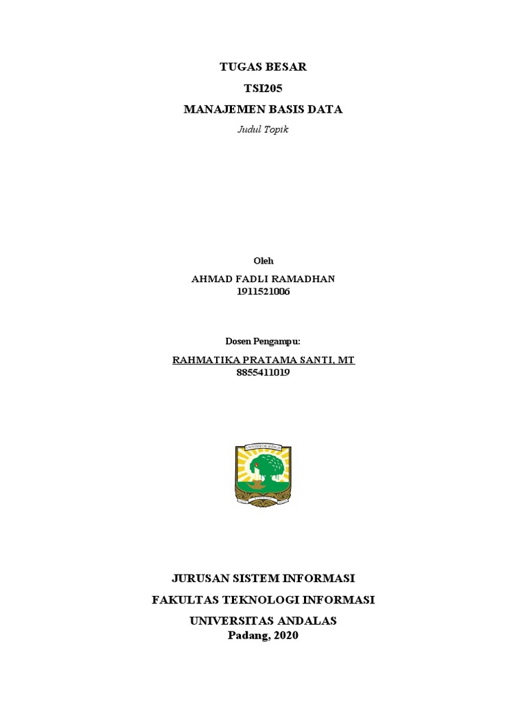 Template Laporan Tugas Besar | PDF