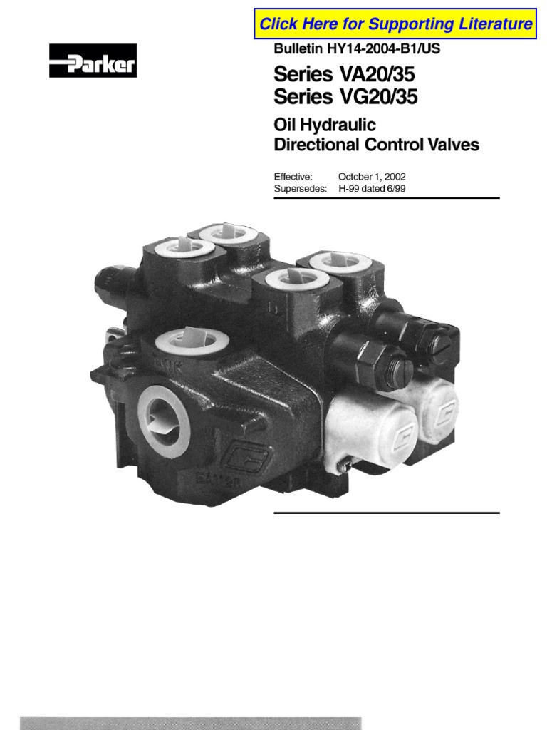 VA35 VA20 Directional Control Valves Catalog | PDF | Indemnity ...