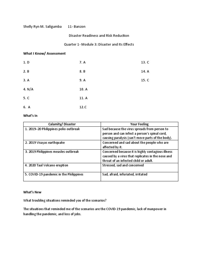DRRR Quarter 1 - Module 3 | PDF | Hazards | Emergency Evacuation DRRR Quarter 1 - Module 3 | PDF | Hazards | Emergency Evacuation