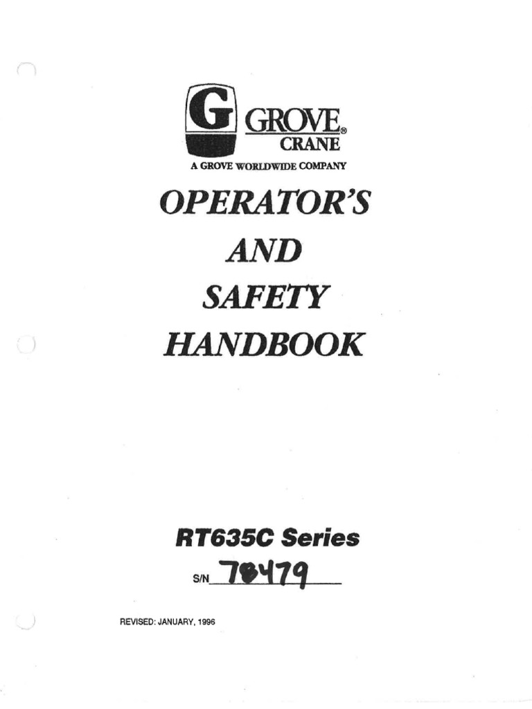 35 Ton Grove RT635C Operation Manual | PDF