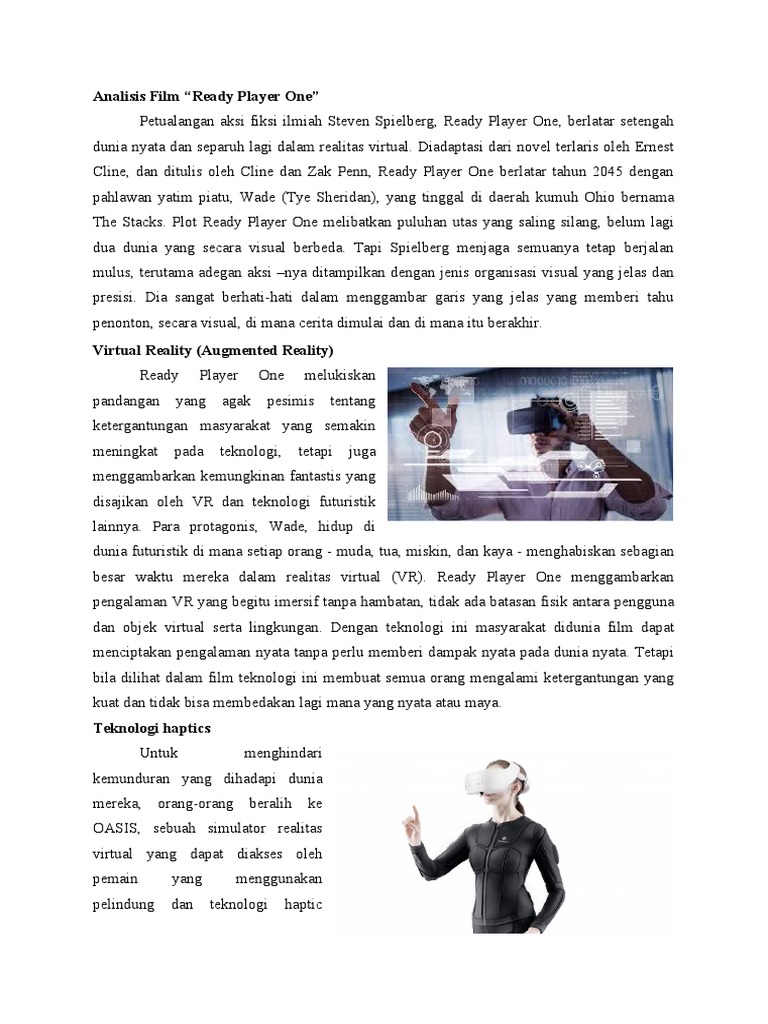 Analisis Film Ready Player One | PDF