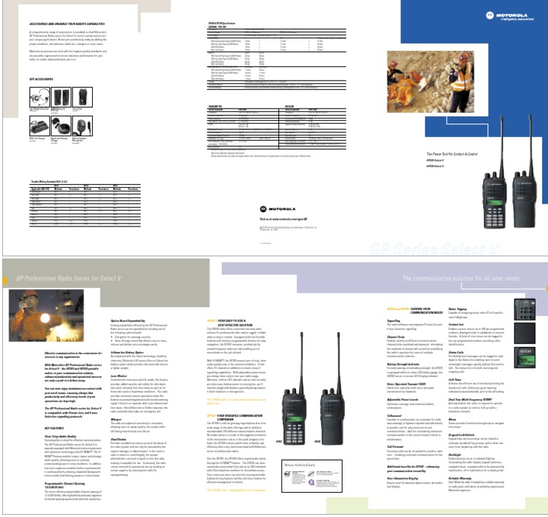 Motorola GP339 Specifications | PDF | Radio | Telecommunications
