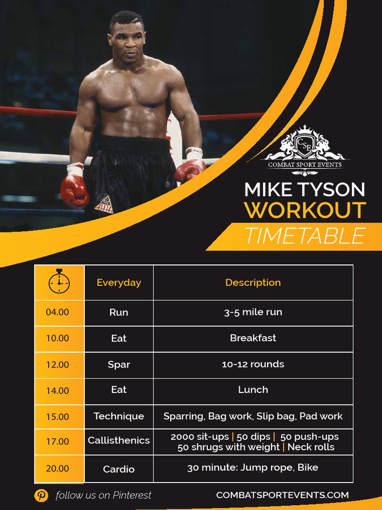 Mike Tyson Workout Timetable | PDF