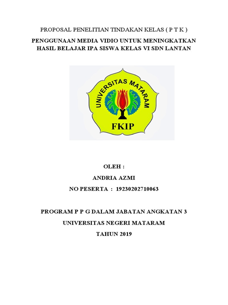 Proposal PTK Andria Azmi | PDF