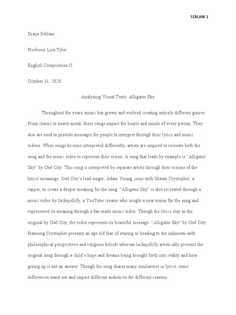 Analyzing Visual Texts-Final | PDF | Entertainment (General)