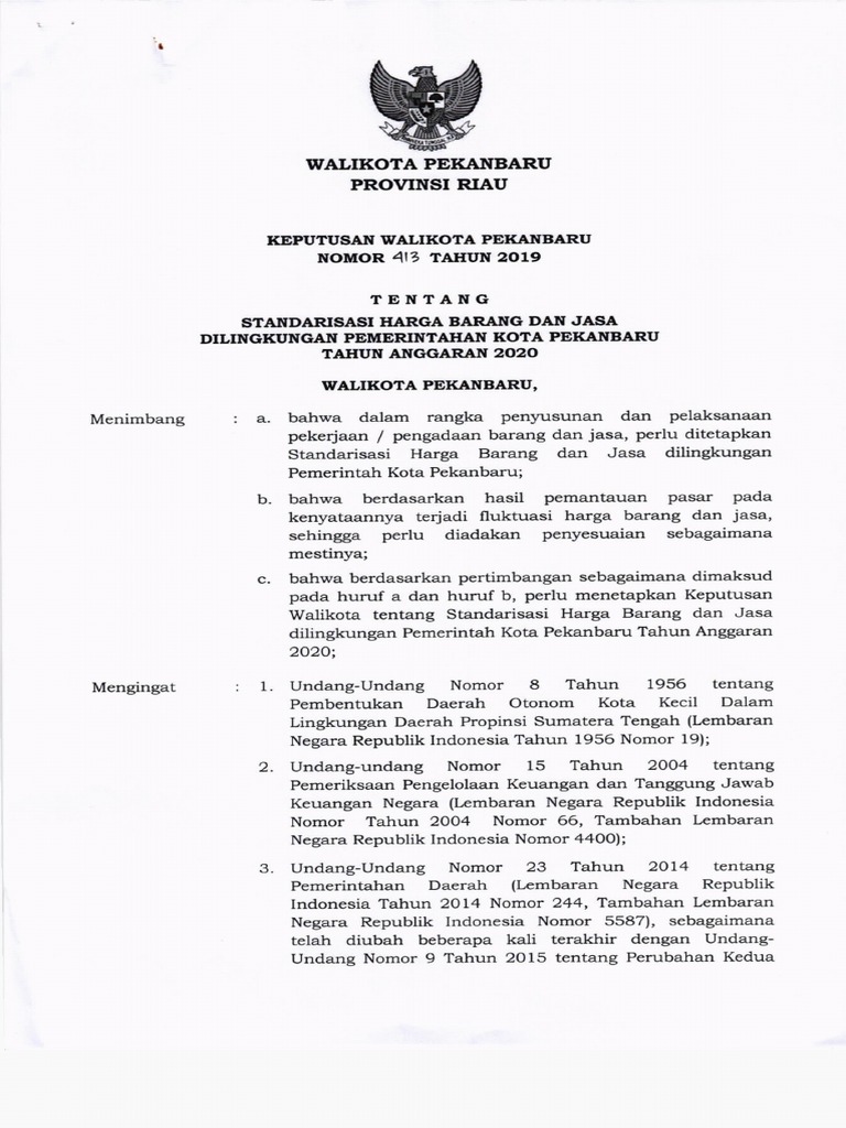 Standar Harga 2020 | PDF