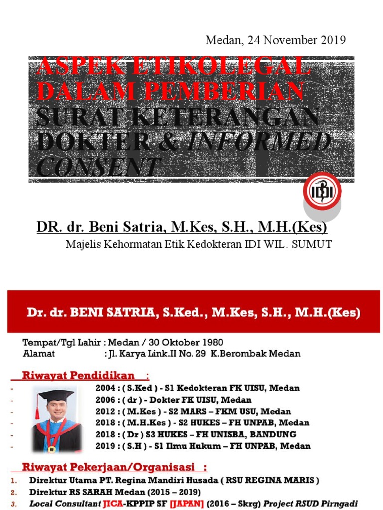 Aspek Etikolegal Dalam Pemberian Surat Keterangan Dokter & Informed Consent | PDF