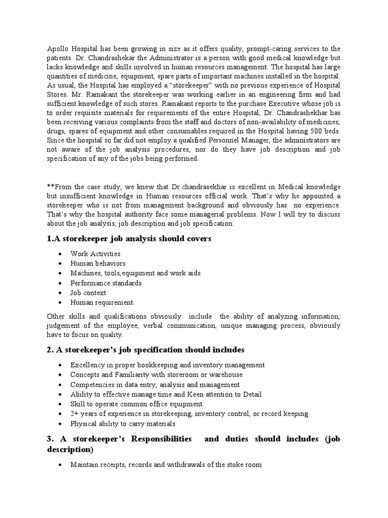 Case Study Apollo Hospital Jahid Sir | Download Free PDF | Hospital | Inventory