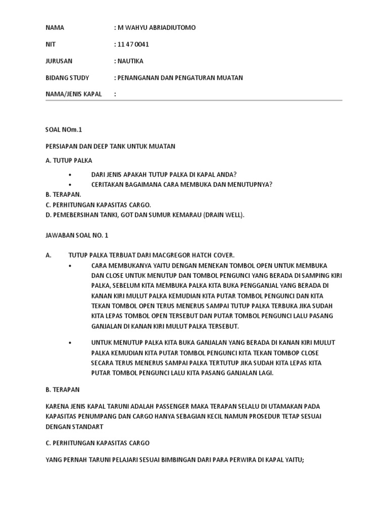 4.penanganan Dan Pengaturan Muatan-1 | PDF