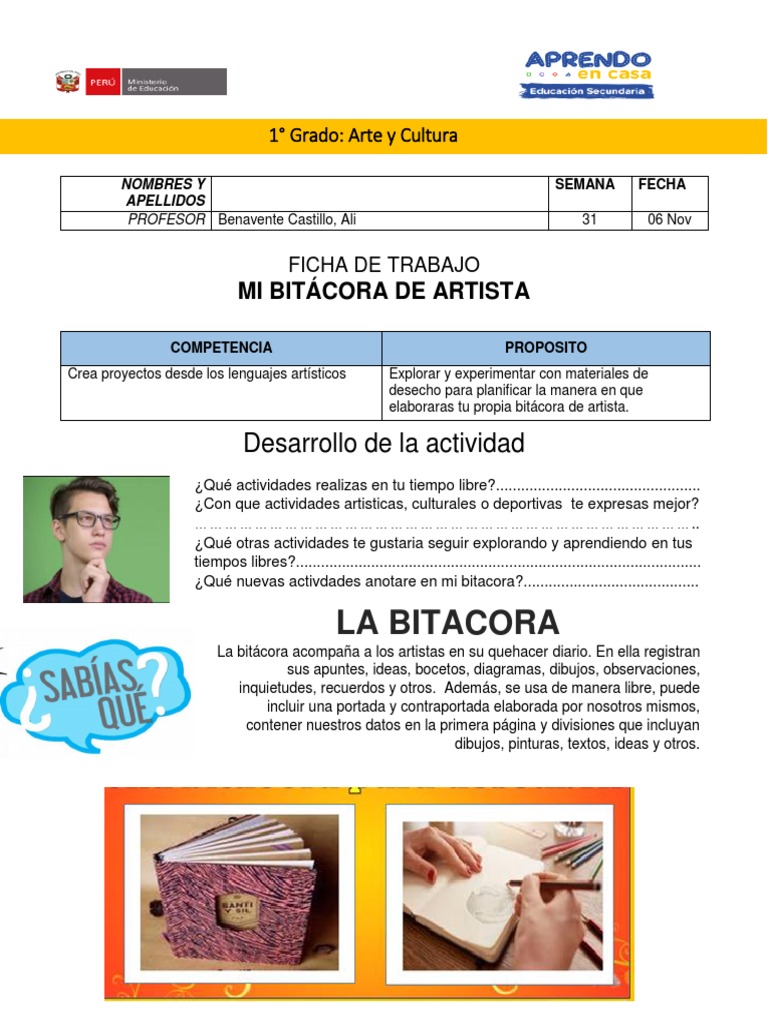 Creando mi bitácora de artista: Un diario para explorar y registrar mis ...