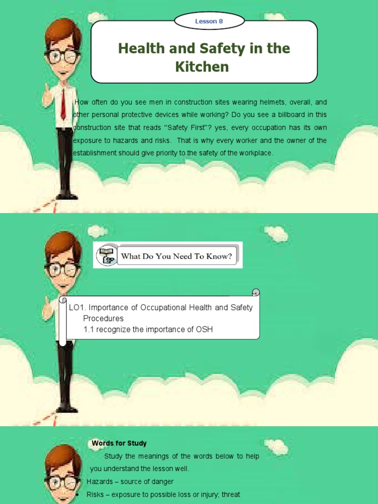 Health and Safety in The Kitchen | PDF | Kitchen | Occupational Safety ...