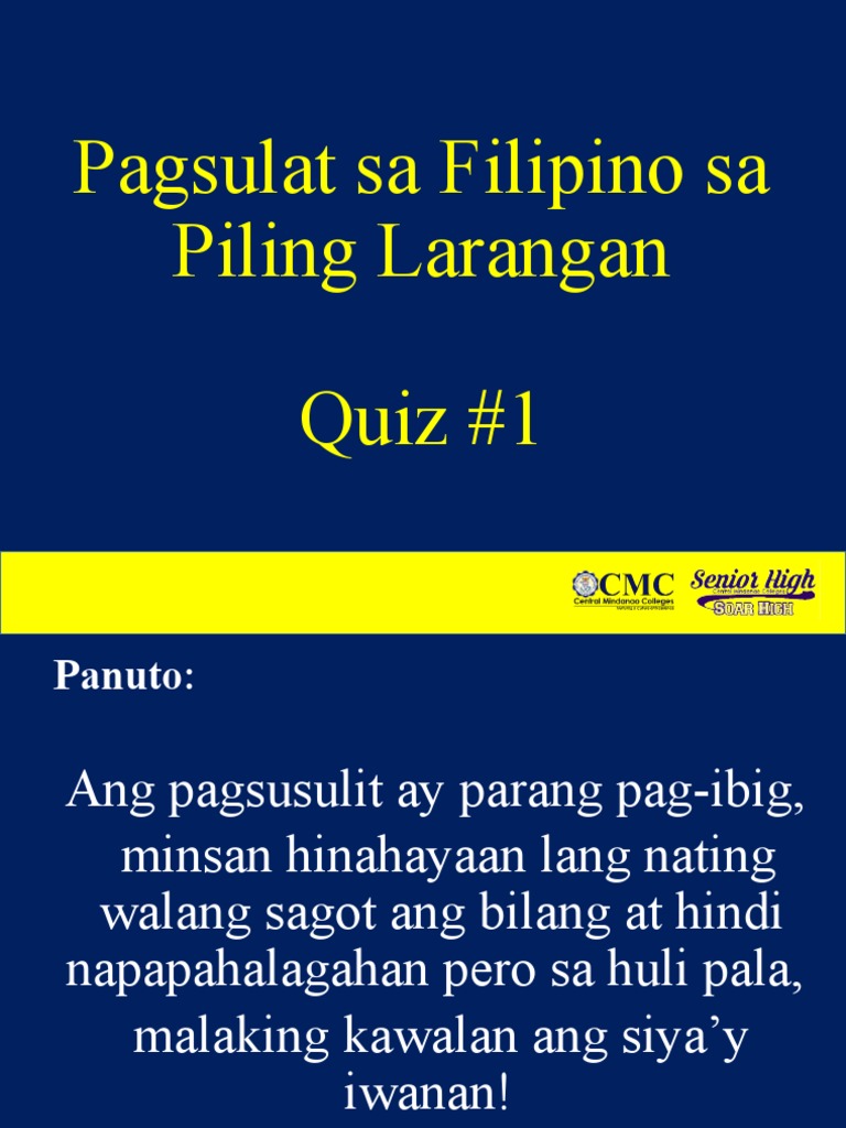 1st Quiz Grade 12 | PDF