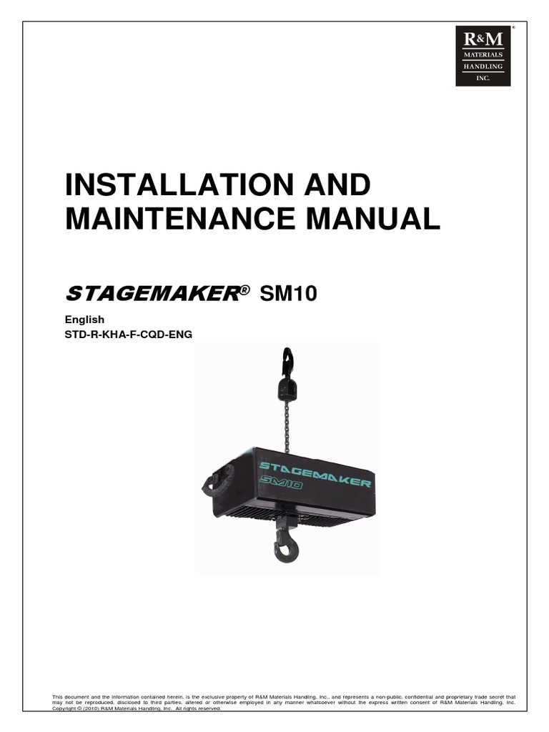 Stagemaker SM10 - Manual | PDF | Safety | Power Supply